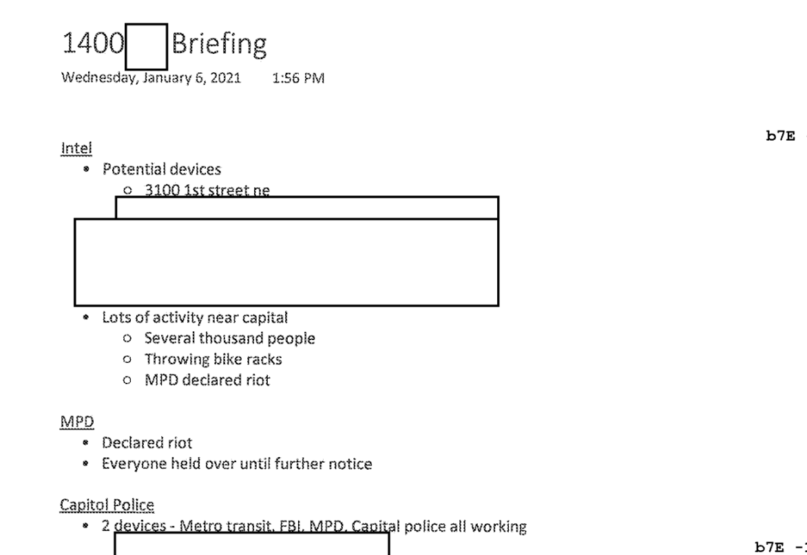 Internal briefings reveal FBI’s real-time reaction to Jan. 6 - CREW ...