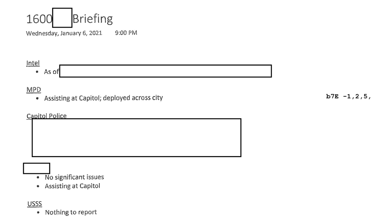 Internal briefings reveal FBI’s real-time reaction to Jan. 6 - CREW ...