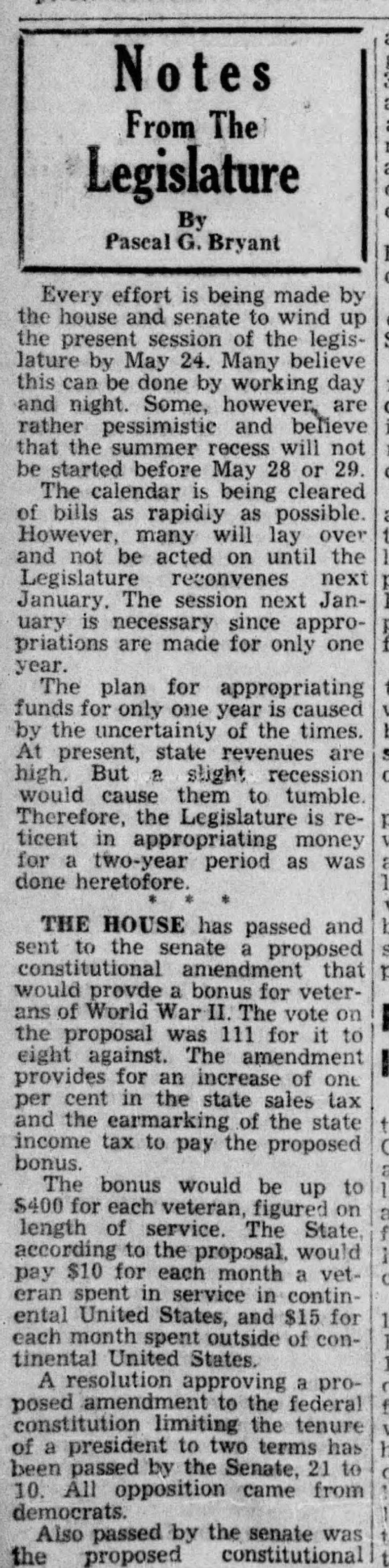 2 presidential terms, 41 states: the ratification of the 22nd Amendment ...